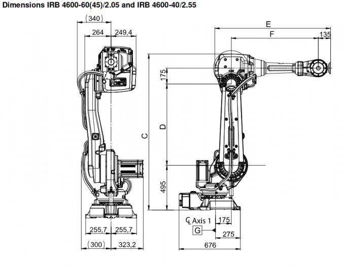 6 Axis Industrial Welding Robot Arm ABB IRB 4600-60kg/2.05m With ...