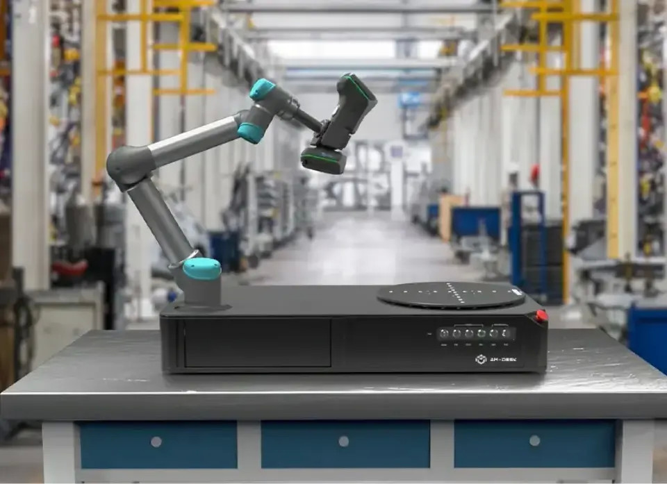 UR5 Universal Robots Cobot With 3D Scanner As Automated 3D Measurement Station