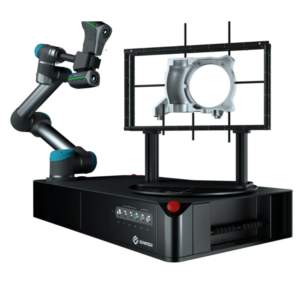 UR5 Universal Robots Cobot With 3D Scanner As Automated 3D Measurement Station