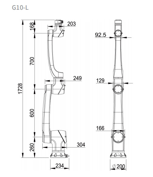 6 Axis Pick Place Robot 10kg Payload With Safety EN ISO 10218-1 Robot ...