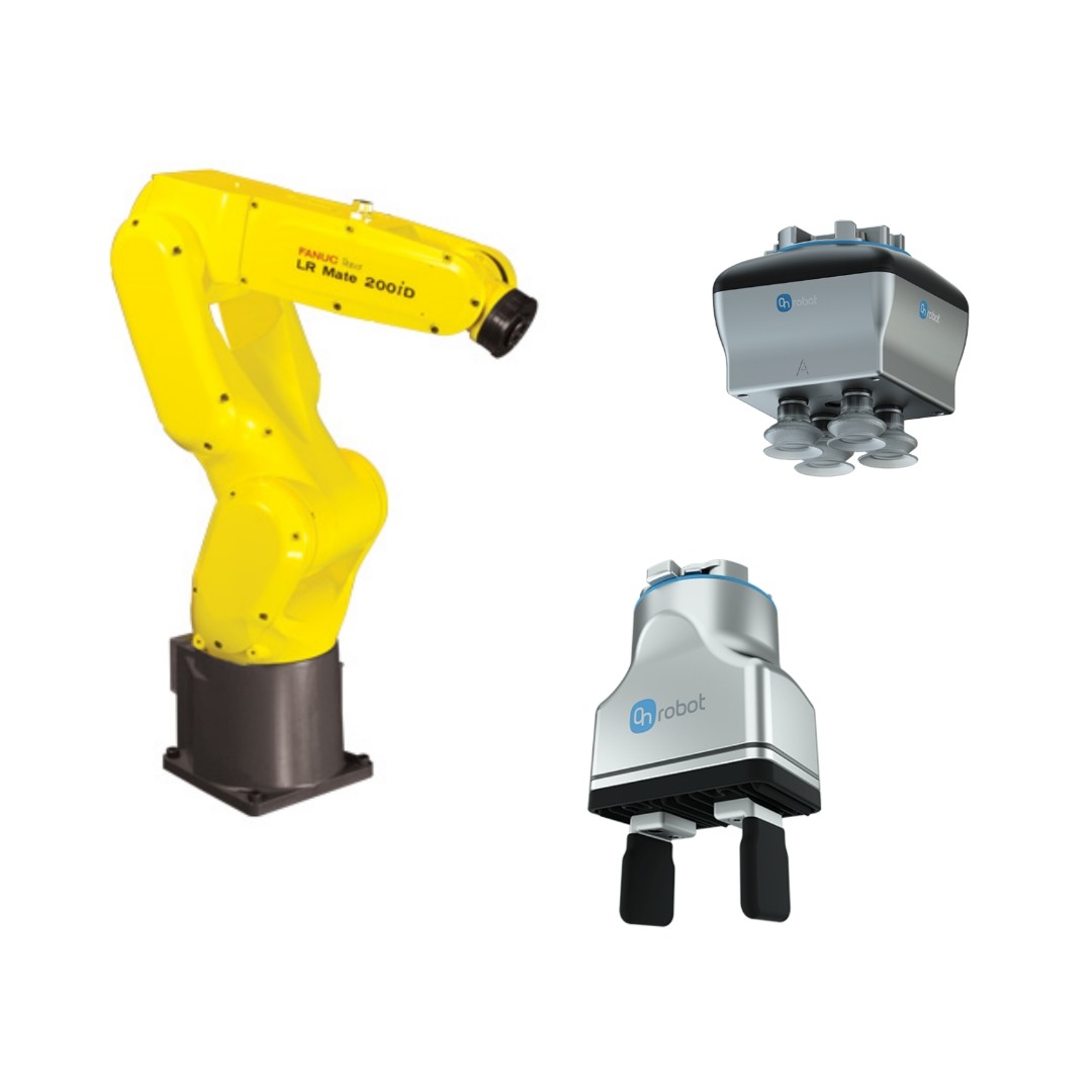 FANUC Robot With VG10 - ADJUSTABLE ELECTRICAL VACUUM GRIPPER And 2FG7 ...