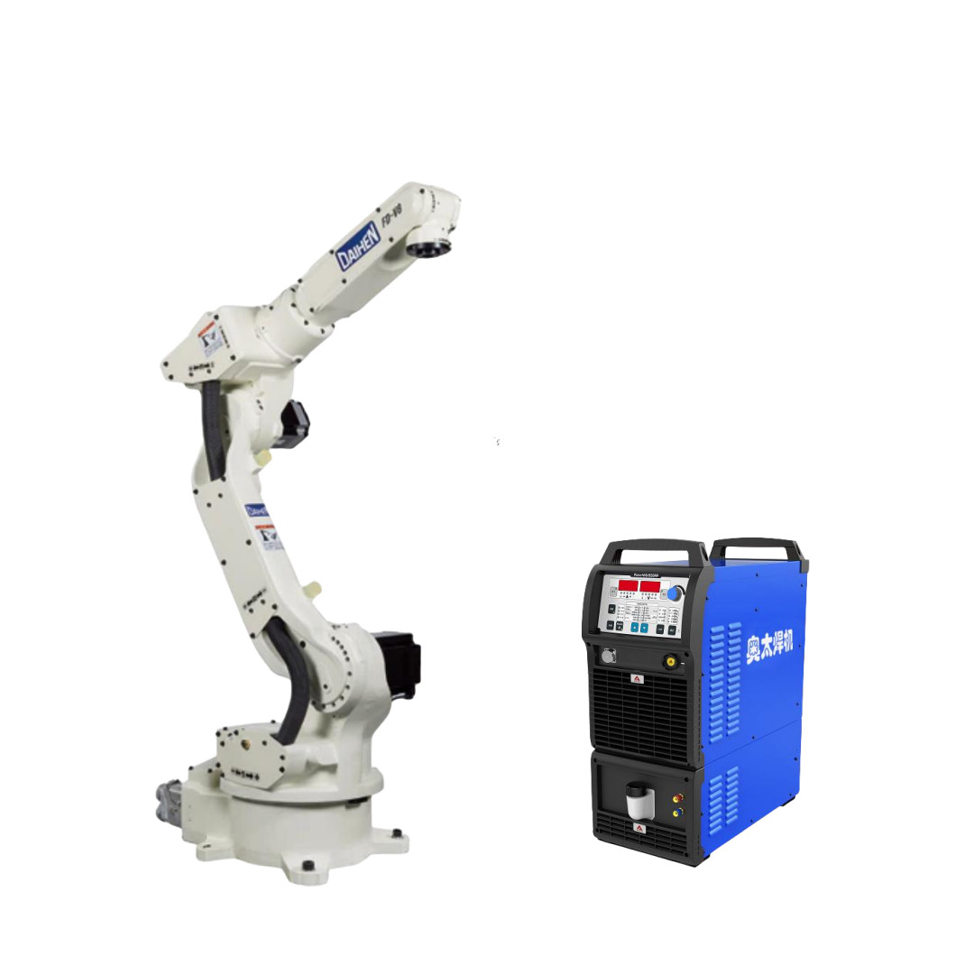 6 Axis Payload 8KG OTC FD-V8 Welding Robot Arm with guide rails and ...