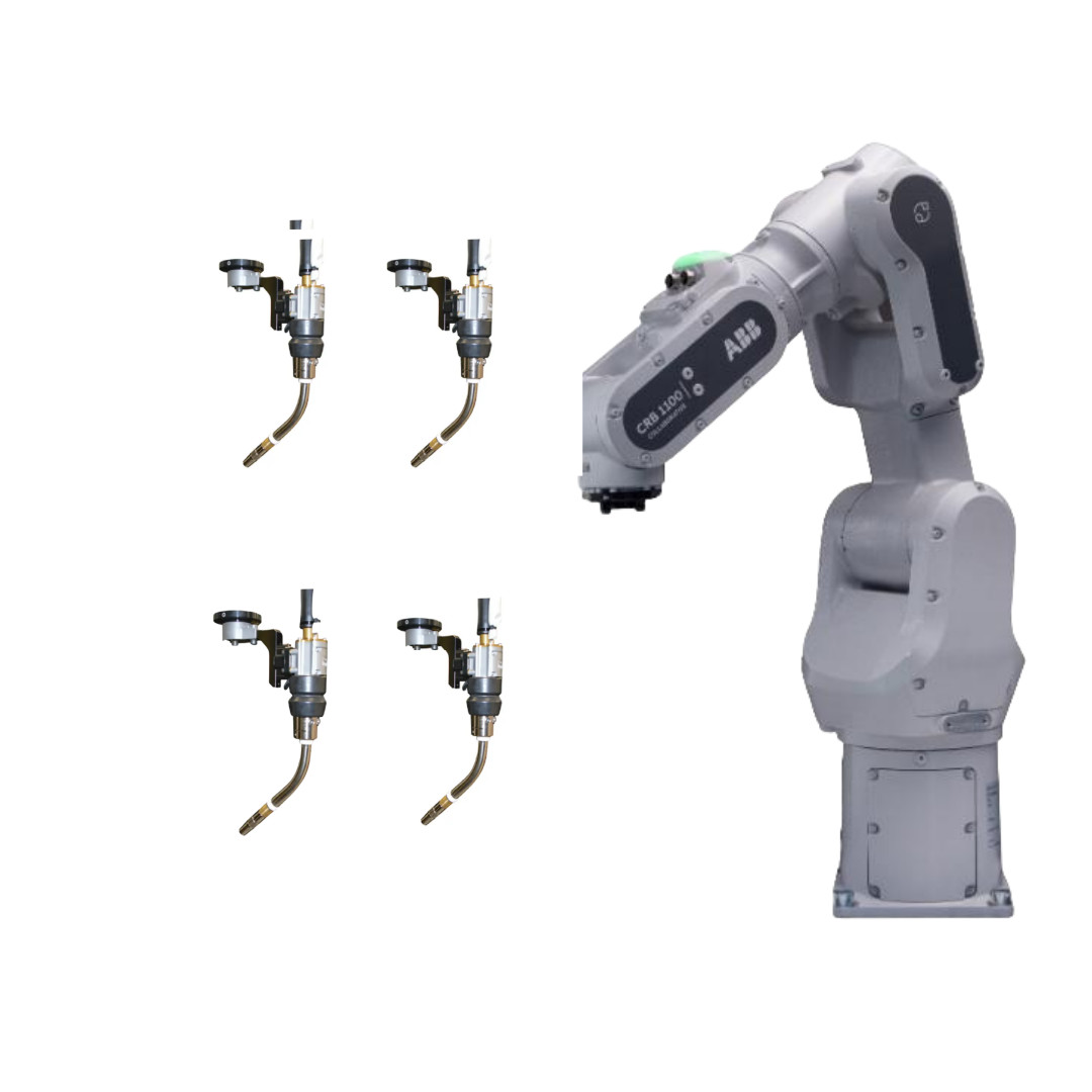 6 Axis ABB CRB 1100- 4/0.475 Robot Arm Cobot With MIG/MAG Welder And ...