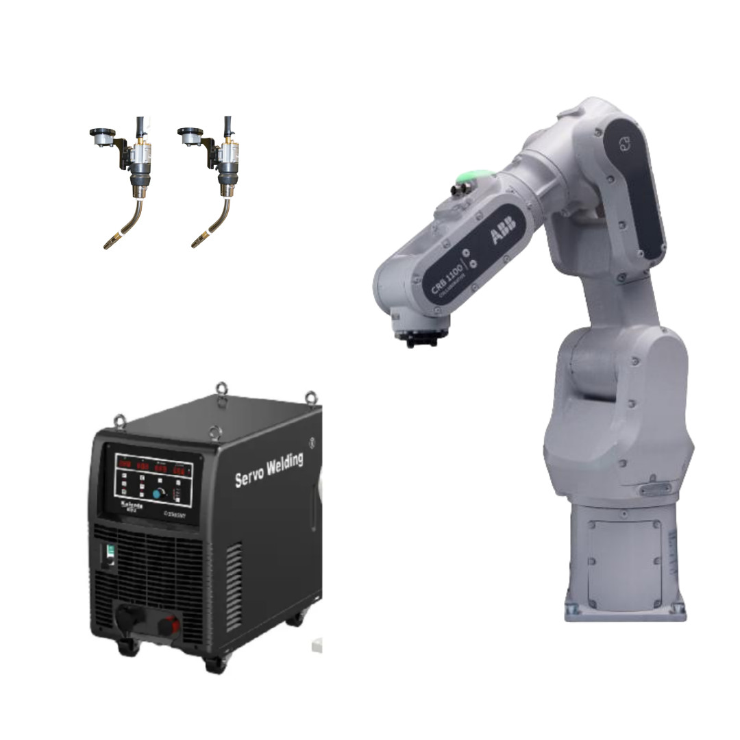 6 Axis ABB CRB 1100- 4/0.475 Robot Arm Cobot With MIG/MAG Welder And ...
