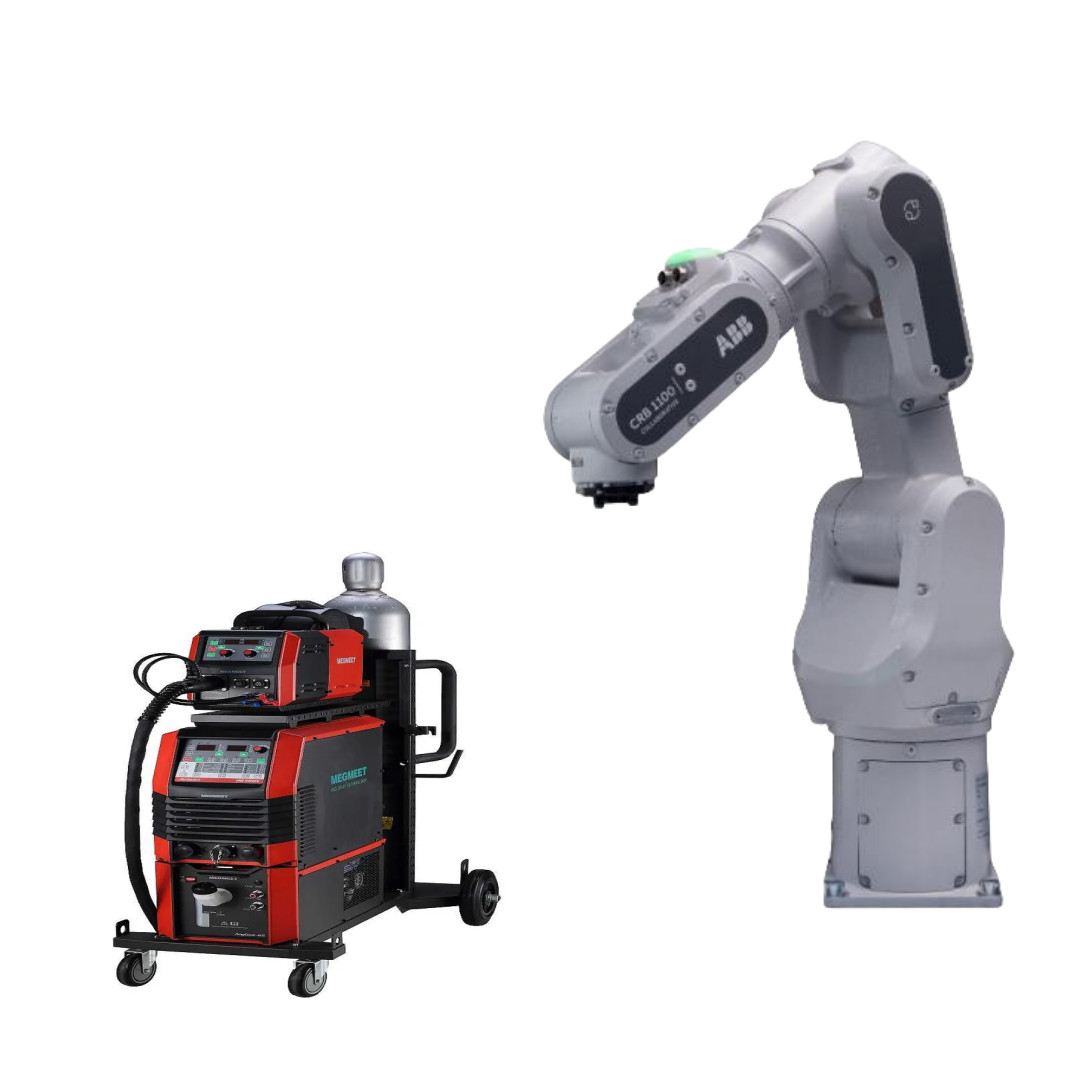 6 Axis ABB CRB 1100- 4/0.475 Robot Arm Cobot With MIG/MAG Welder And ...
