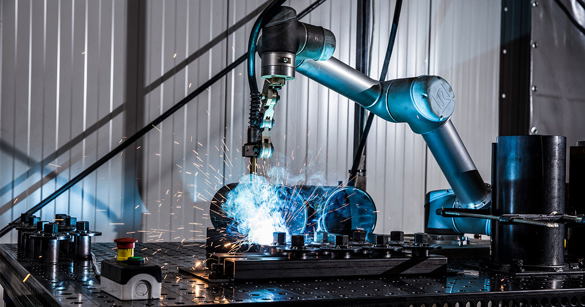 190*190mm Footprint Aluminum Alloy Industrial Robot Arm With ±0.1mm ...