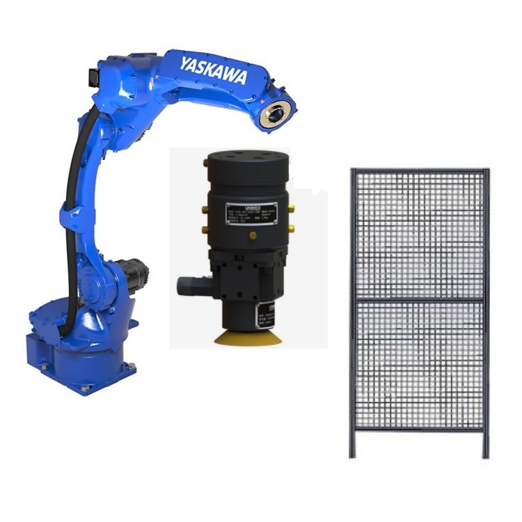 6 Axis Robotic Arm Yaskawa GP12 With CNGBS Gringding Head And Fence For ...