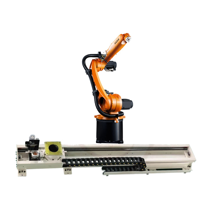 Palletizing Robot Arm Kuka KR 10 R1420 With CNGBS Robot Guide Rail For ...