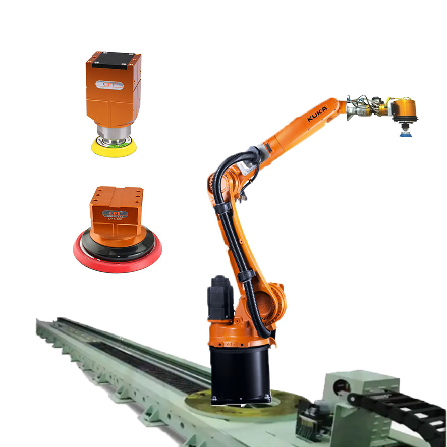 6 Axis Industrial Robot Arm KR 8 R1620 With Sander Machine And Linear ...