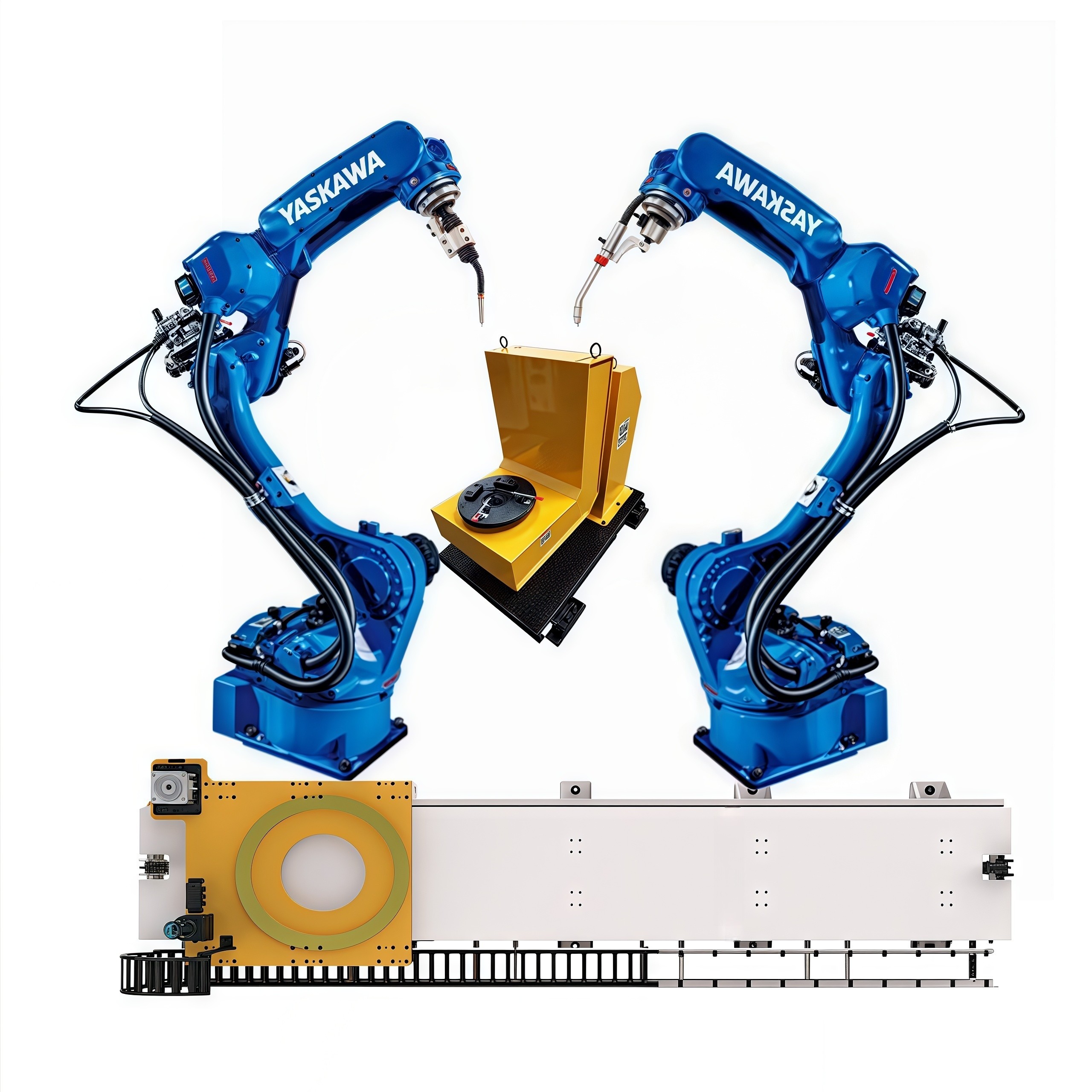 New Industrial Robot Gun Cleaning Station And YASKAWA AR1440 6 Axis Robotic Arm Arc Welding ...