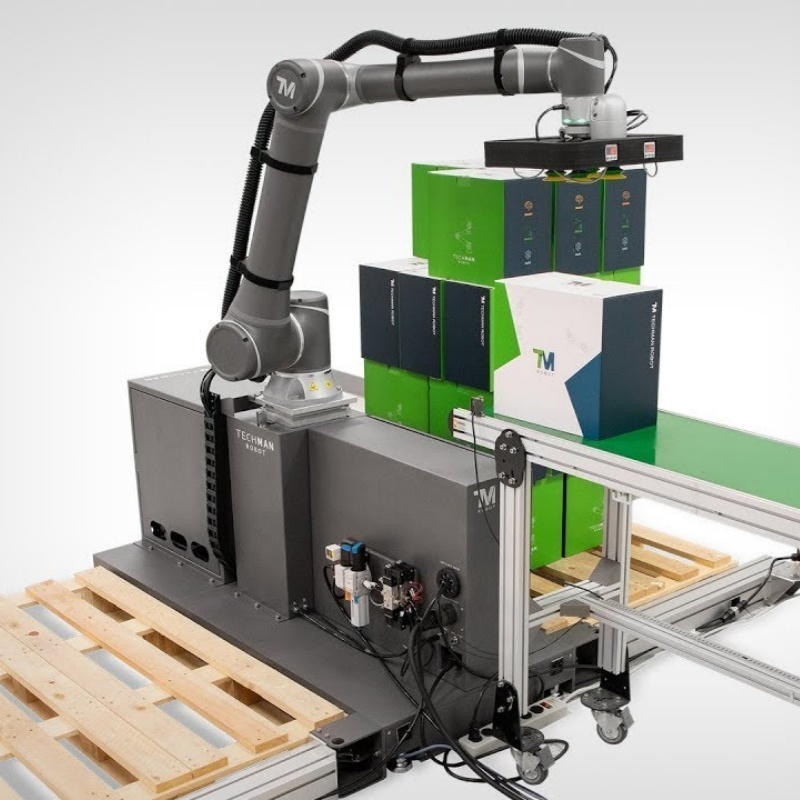 Techman Cobot Palletizing System for Automated Carton and Box Stacking ...