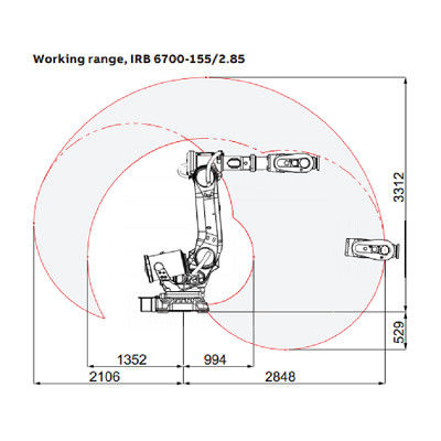 Industrial Robot Arm ABB IRB 6700 With Robotic Electric Vacuum Gripper ...