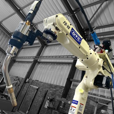 6 Axis Payload 8KG OTC FD-V8 Welding Robot Arm with guide rails and manipulator for welding ...