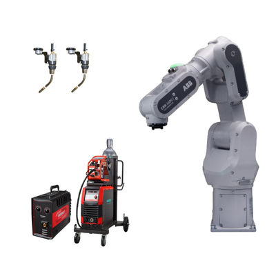 6 Axis ABB CRB 1100- 4/0.475 Robot Arm Cobot With MIG/MAG Welder And Welding Gun As ABB Welding ...