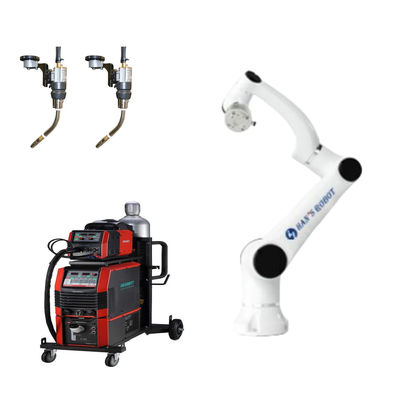 Han's Robot Elfin Collaborative Robot E10 With MEGMEET Welder And Welding Guns As Automatic ...